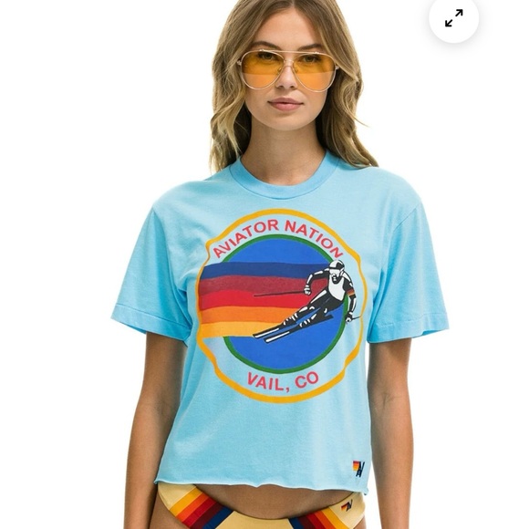 Aviator Nation | Tops | Aviator Nation Vail Logo Sky | Poshmark